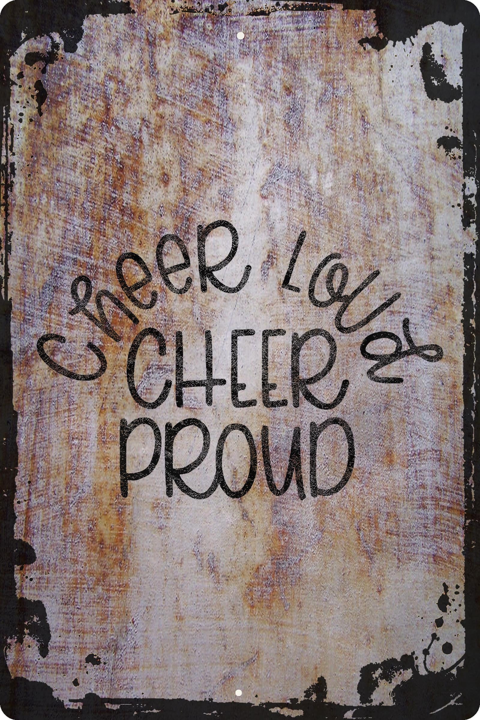 Wall Sign Cheer loud cheer proud cheerleading sports love uniform pom ...