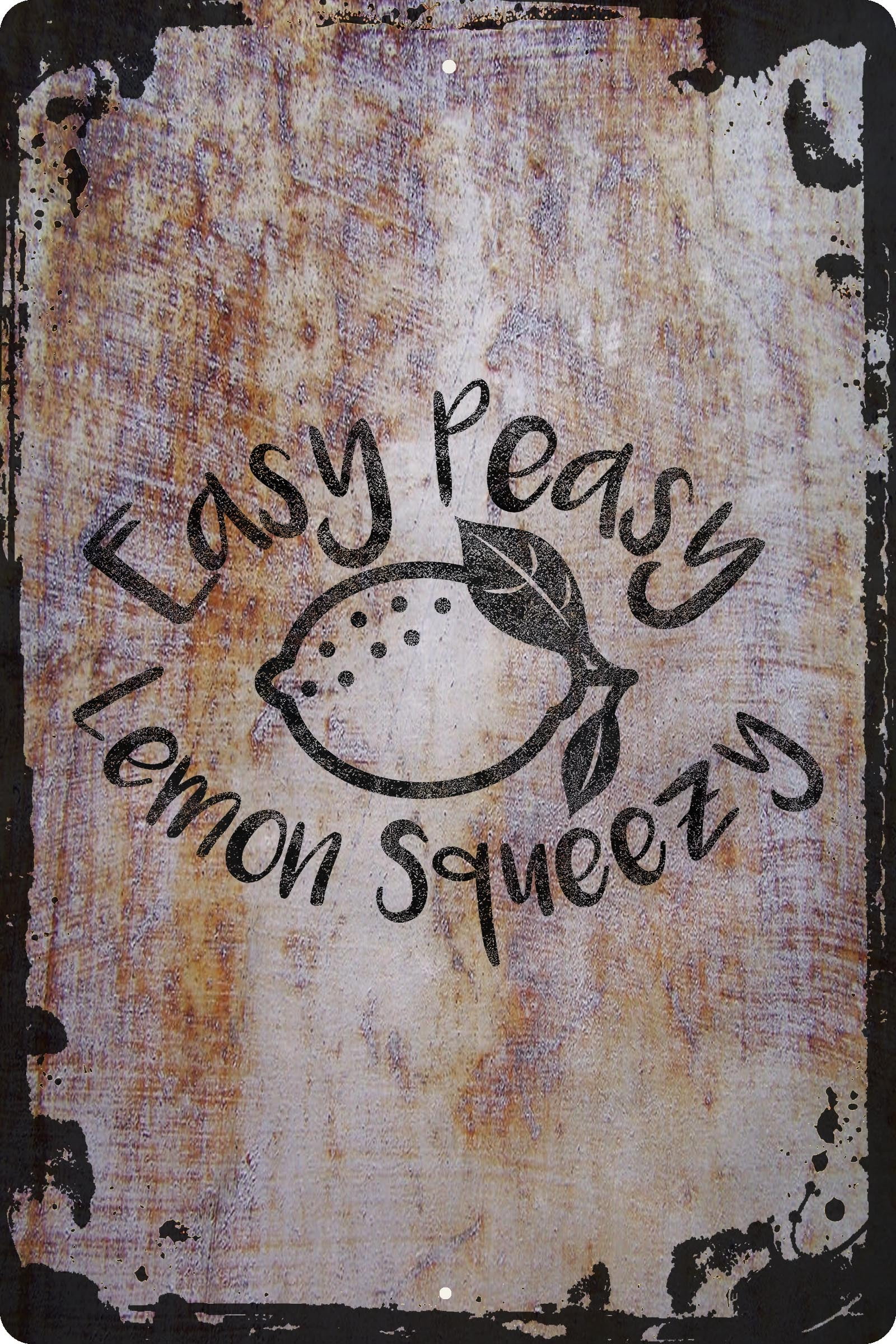 Wall Sign Easy Peasy Lemon Squeezy Fruit Sayings Decorative Art Wall ...