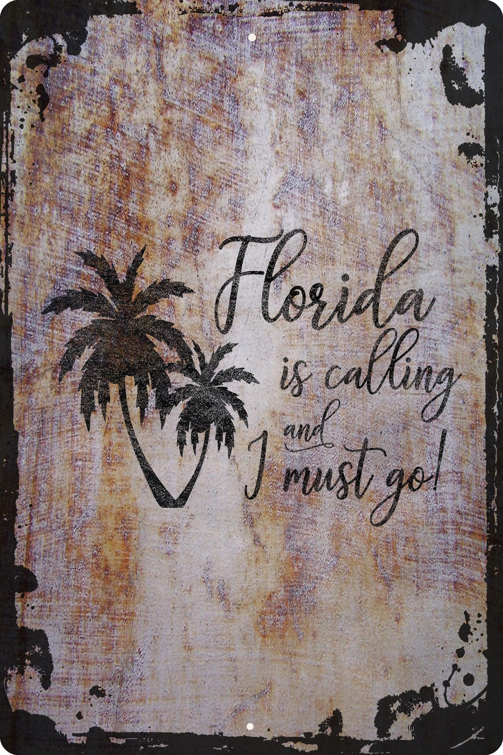 Wall Sign Florida is calling and I must go! palm trees cursive funny ...