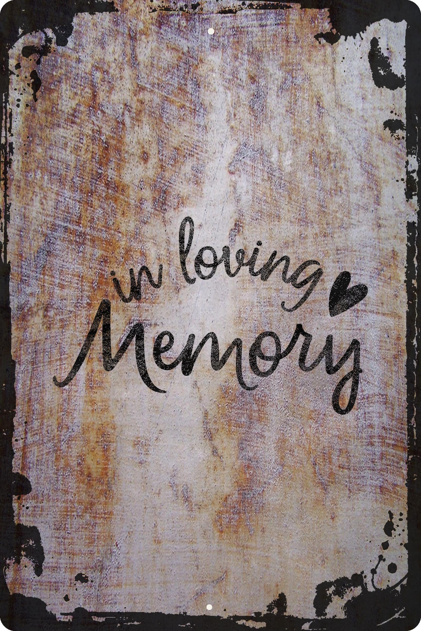 Wall Sign In loving memory love heart cursive heaven passed away ...