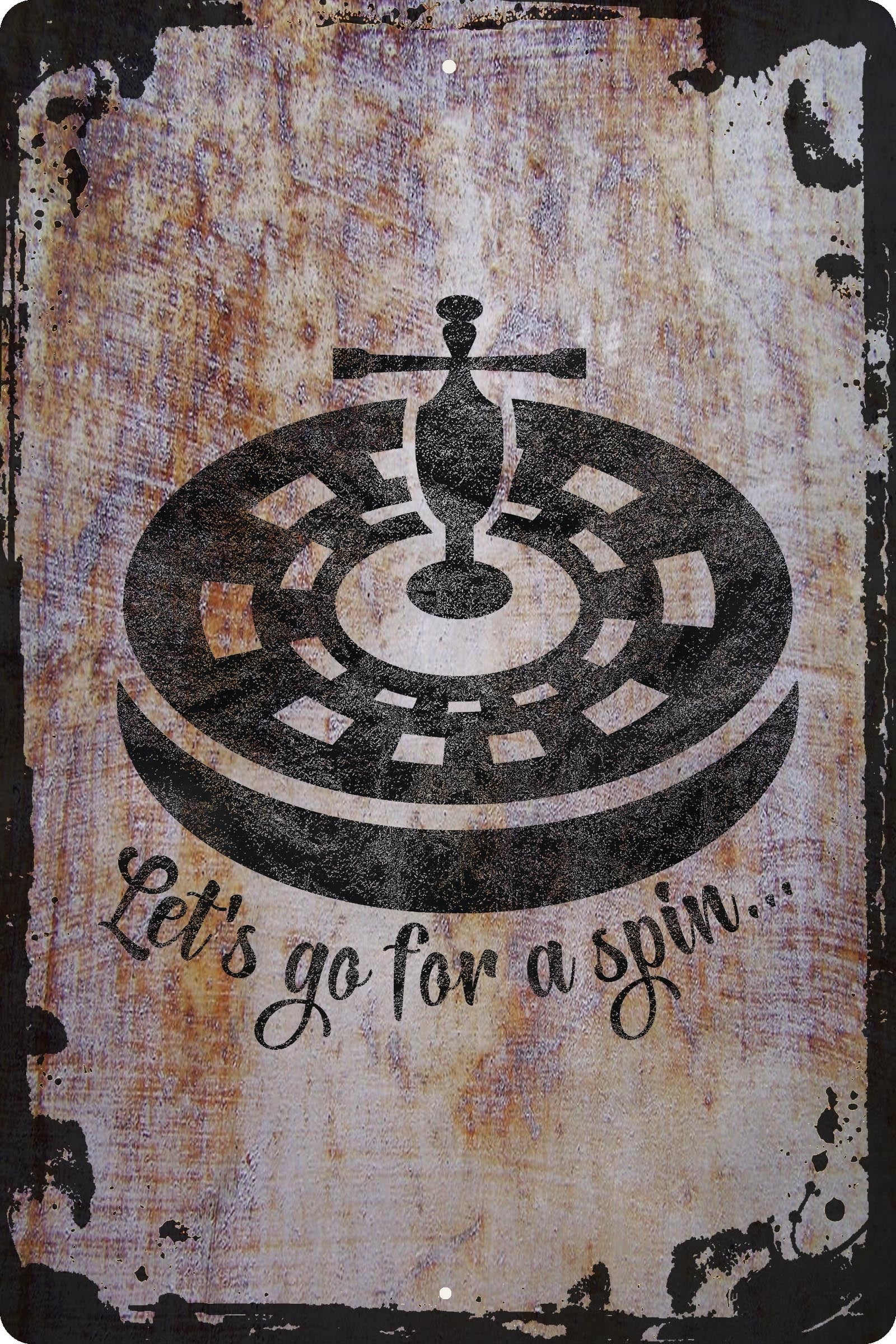 Wall Sign Let's go for a spin cursive roulette silhouette casino gamble ...