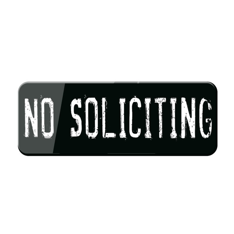 Wall Sign No Soliciting Sign for House Door, Self-Adhesive No ...
