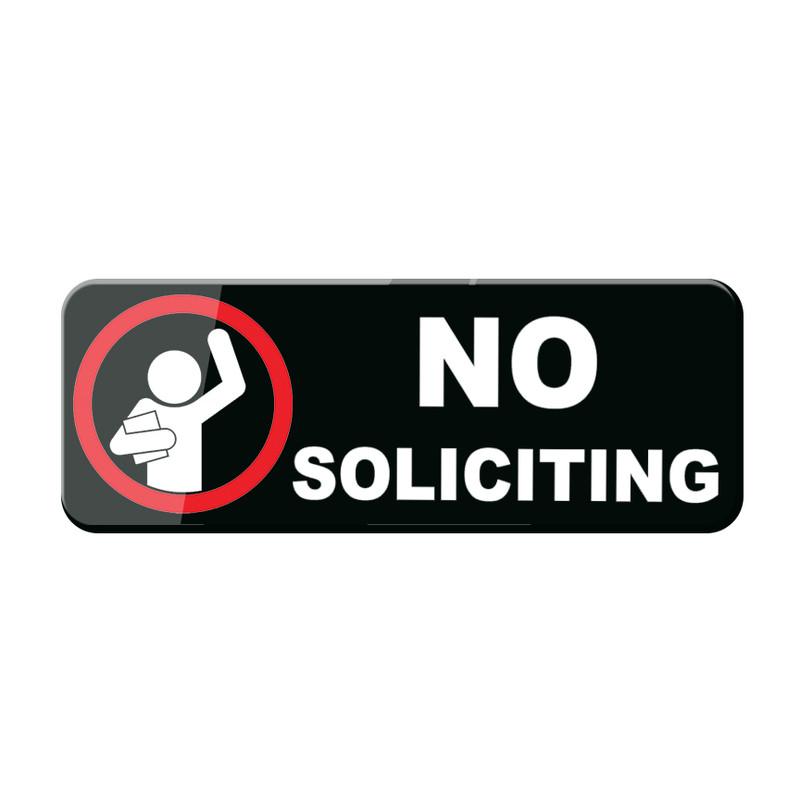 Wall Sign No Soliciting Sign for House Door, Self-Adhesive No ...