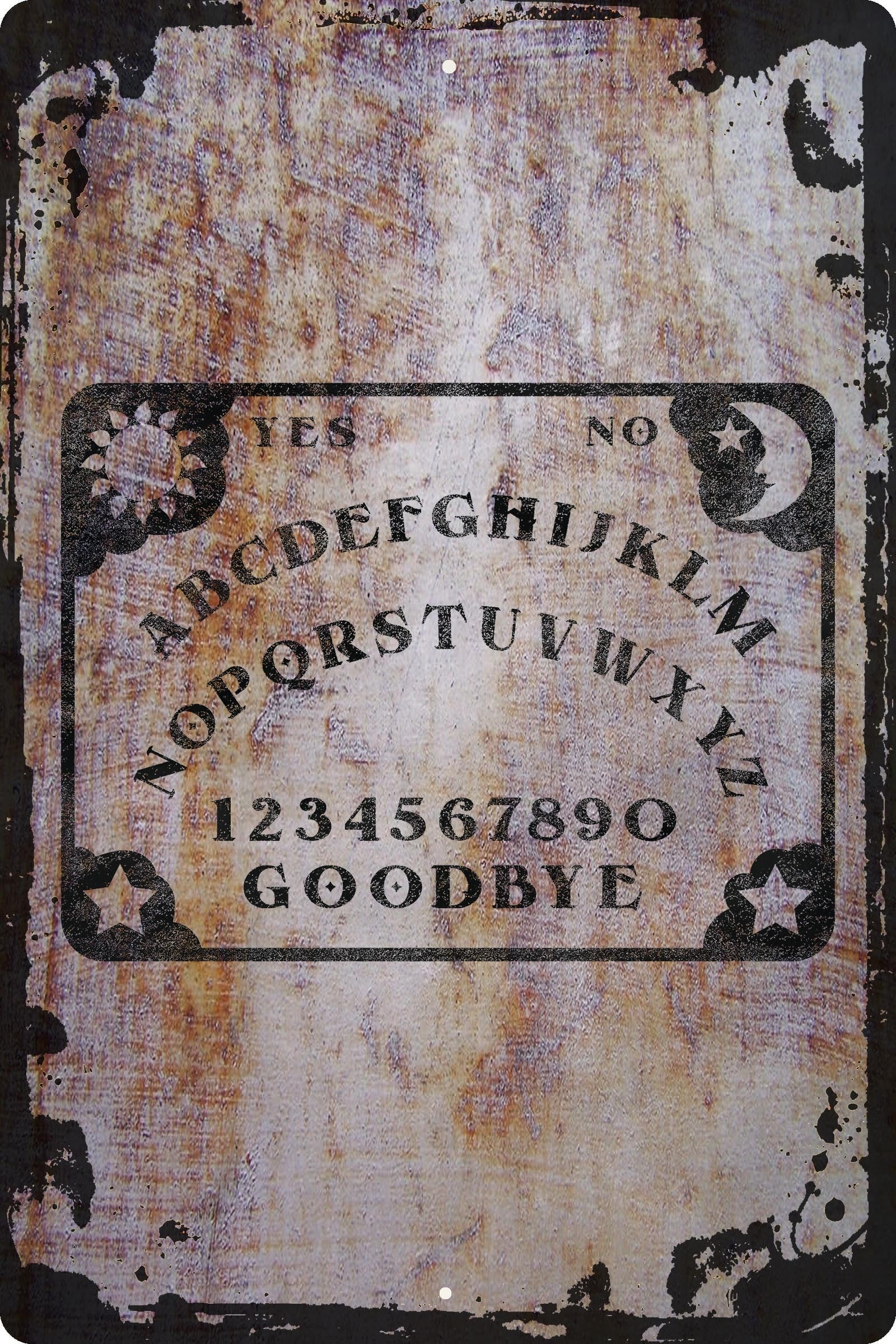 Wall Sign Ouija board black corners Halloween summon ghosts spirits ...