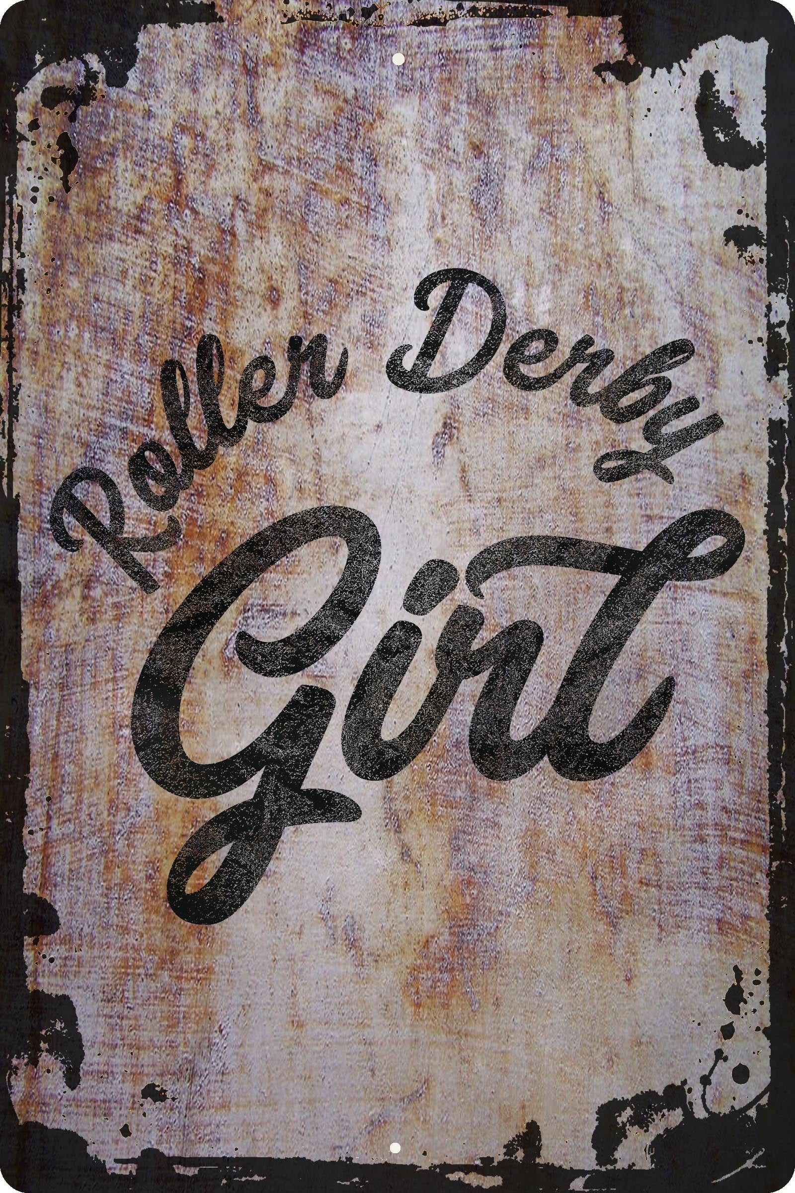 Wall Sign Roller derby girl cursive roller skating sports female ...