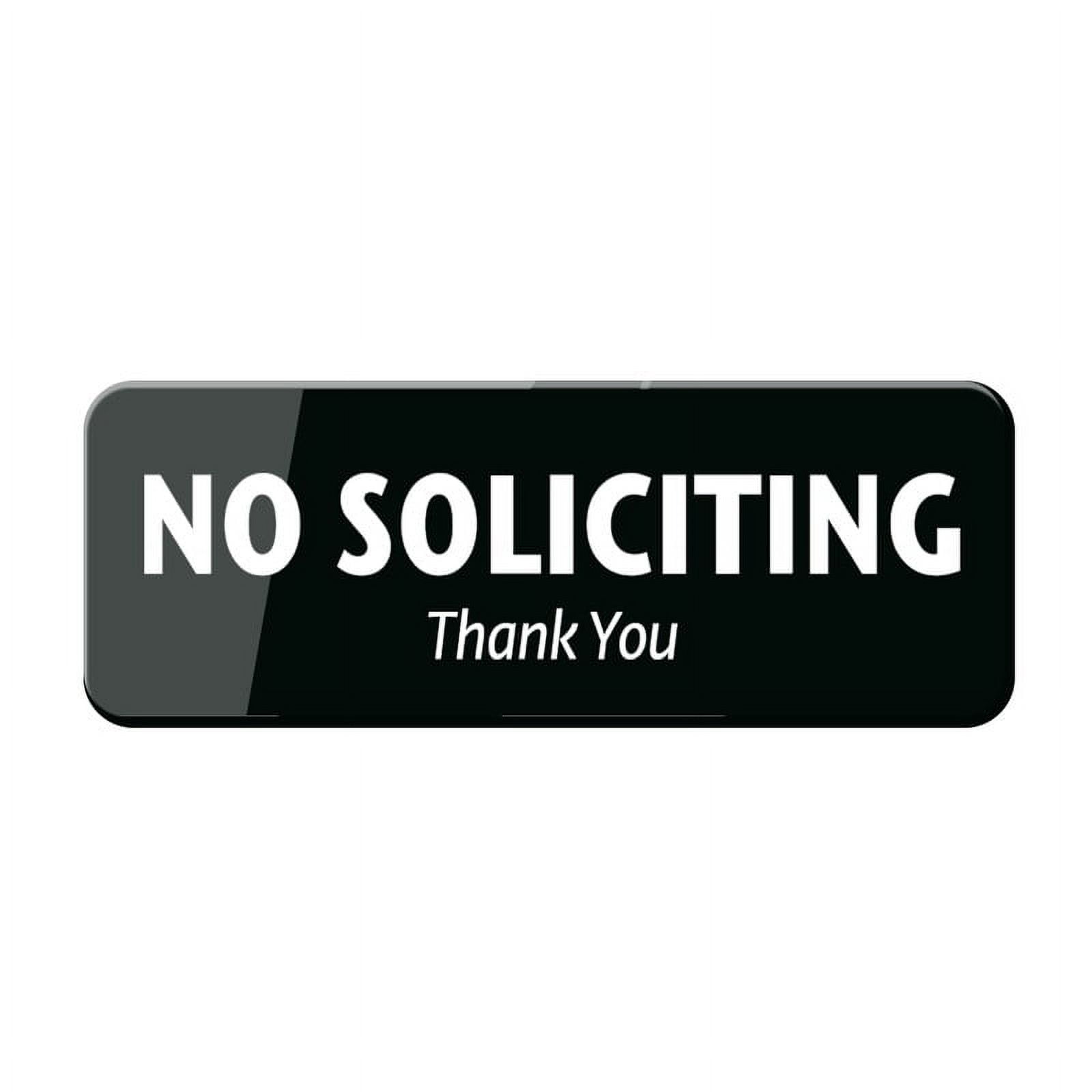 Wall Sign No Soliciting Sign for House Door, Self-Adhesive No ...