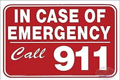 Wall Signs Pool in Case of Emergency Call 911 8 in X 12 in The Little ...
