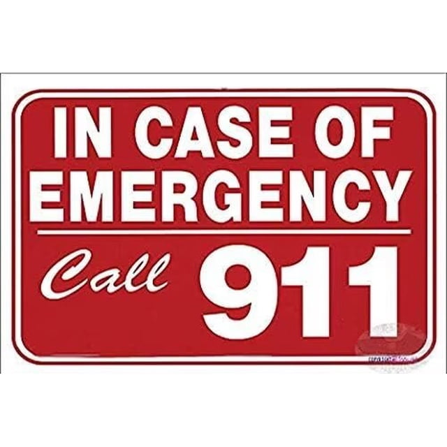 Wall Signs Pool in Case of Emergency Call 911 8 in X 12 in The Little ...