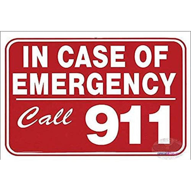 Wall Signs Pool in Case of Emergency Call 911 8 in X 12 in The Little ...