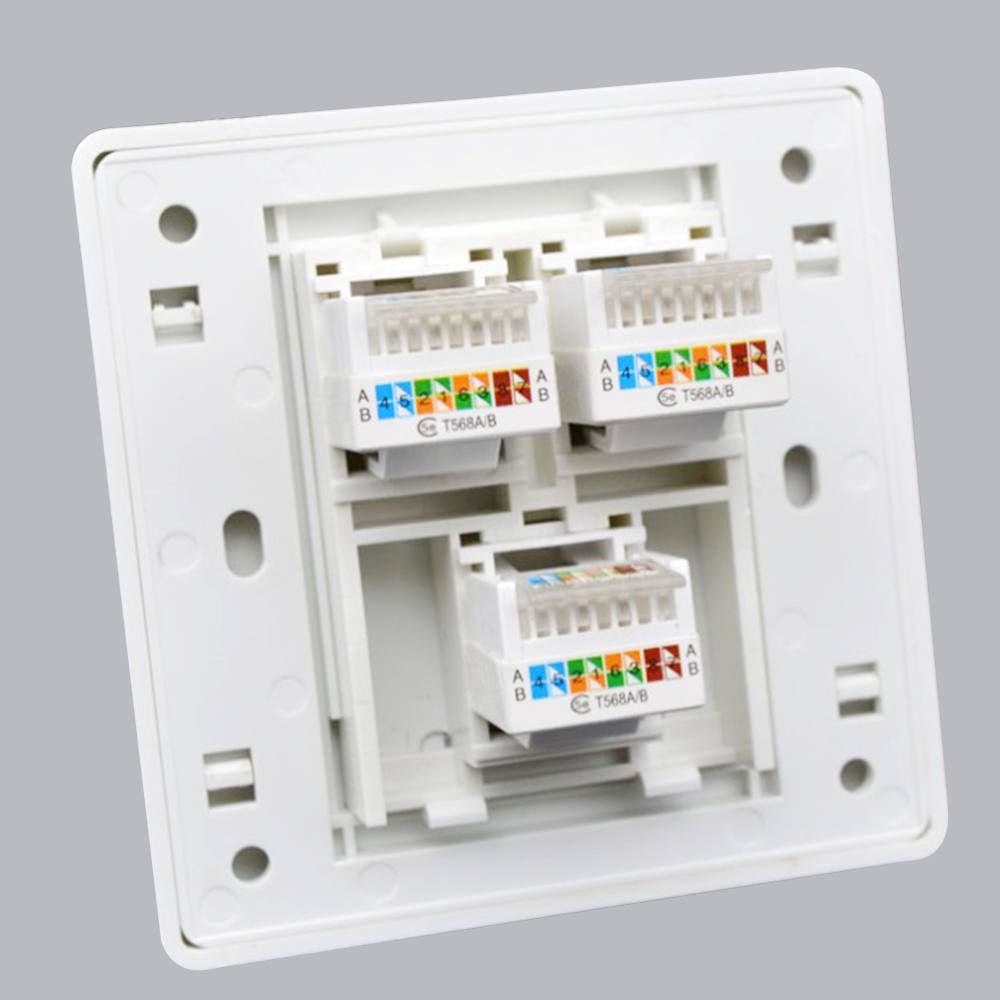 Wall Socket Outlet 86x86 Type RJ45 CAT5E Socket Computer Network Module ...