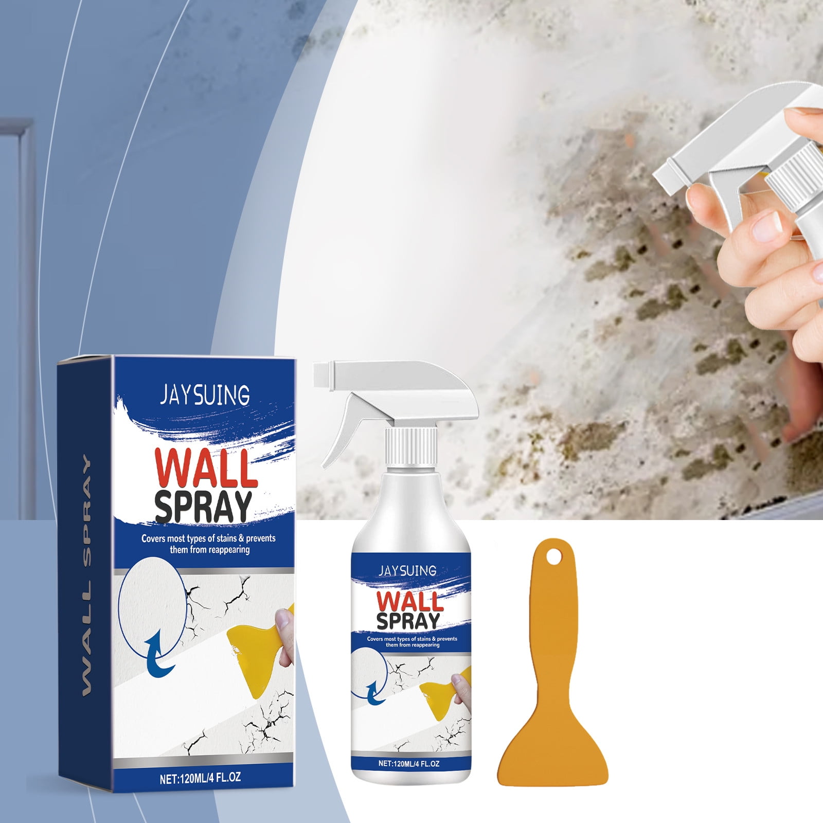 Wall Spray 120ml, Home Cleaning Solution, Non-Toxic Formula, Easy ...