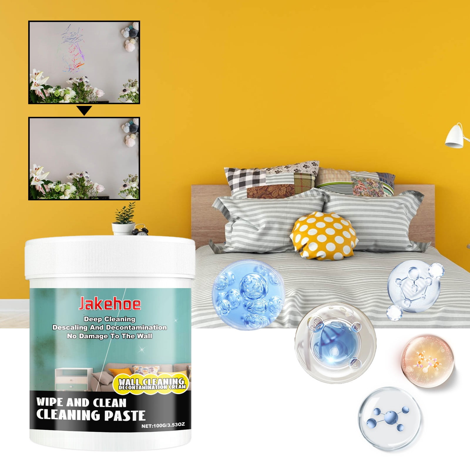 Wall Stain Remover Cream | Paint & Graffiti Cleaner | Easy Application ...