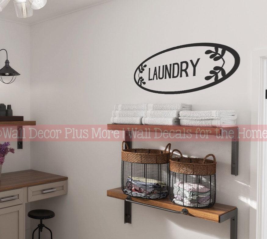 Wall Sticker Vinyl Lettering Laundry Room Door Sign Stickers - Laundry ...