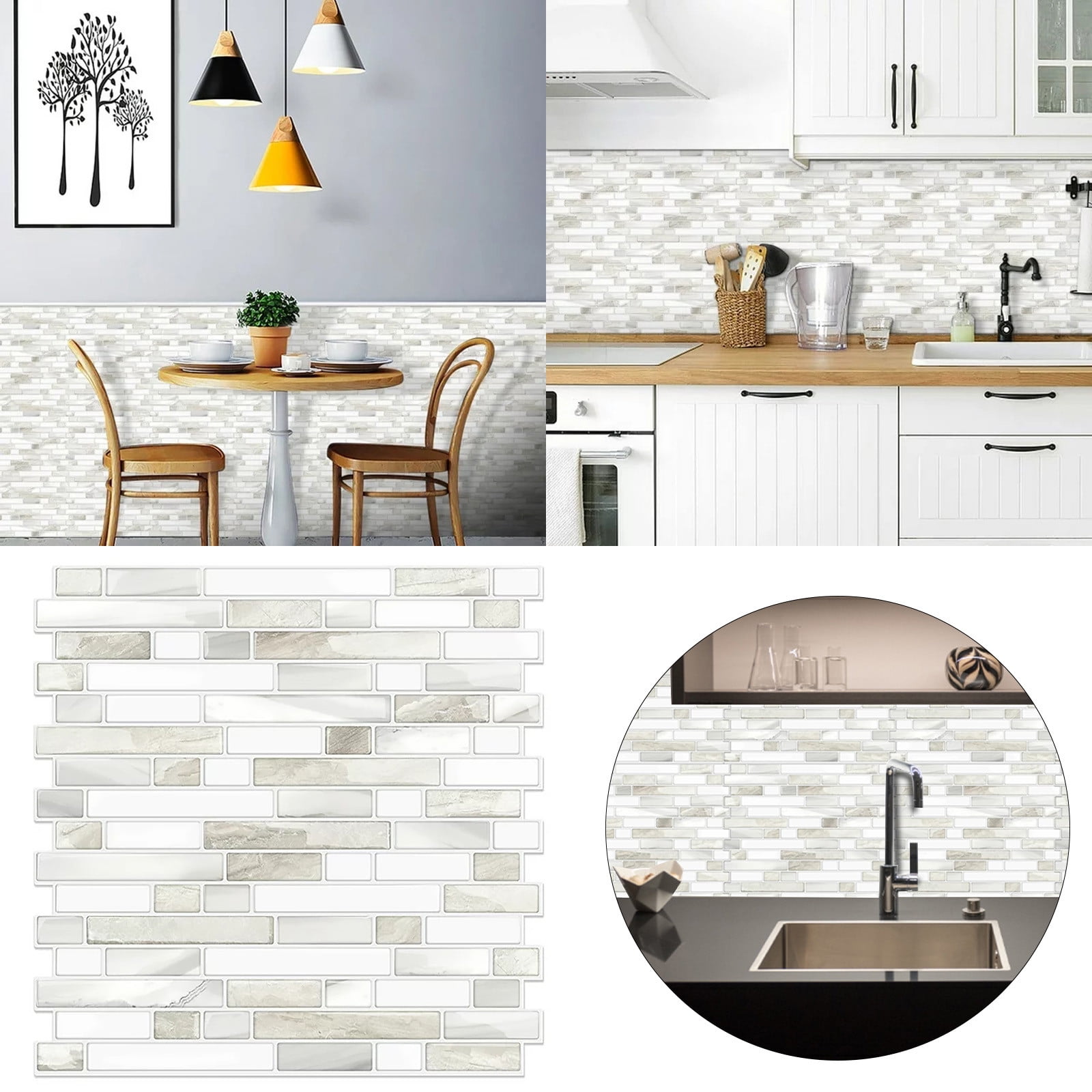 Wall Stickers,10Packs 3D Three Self Adhesive Wall Stickers Toilet ...