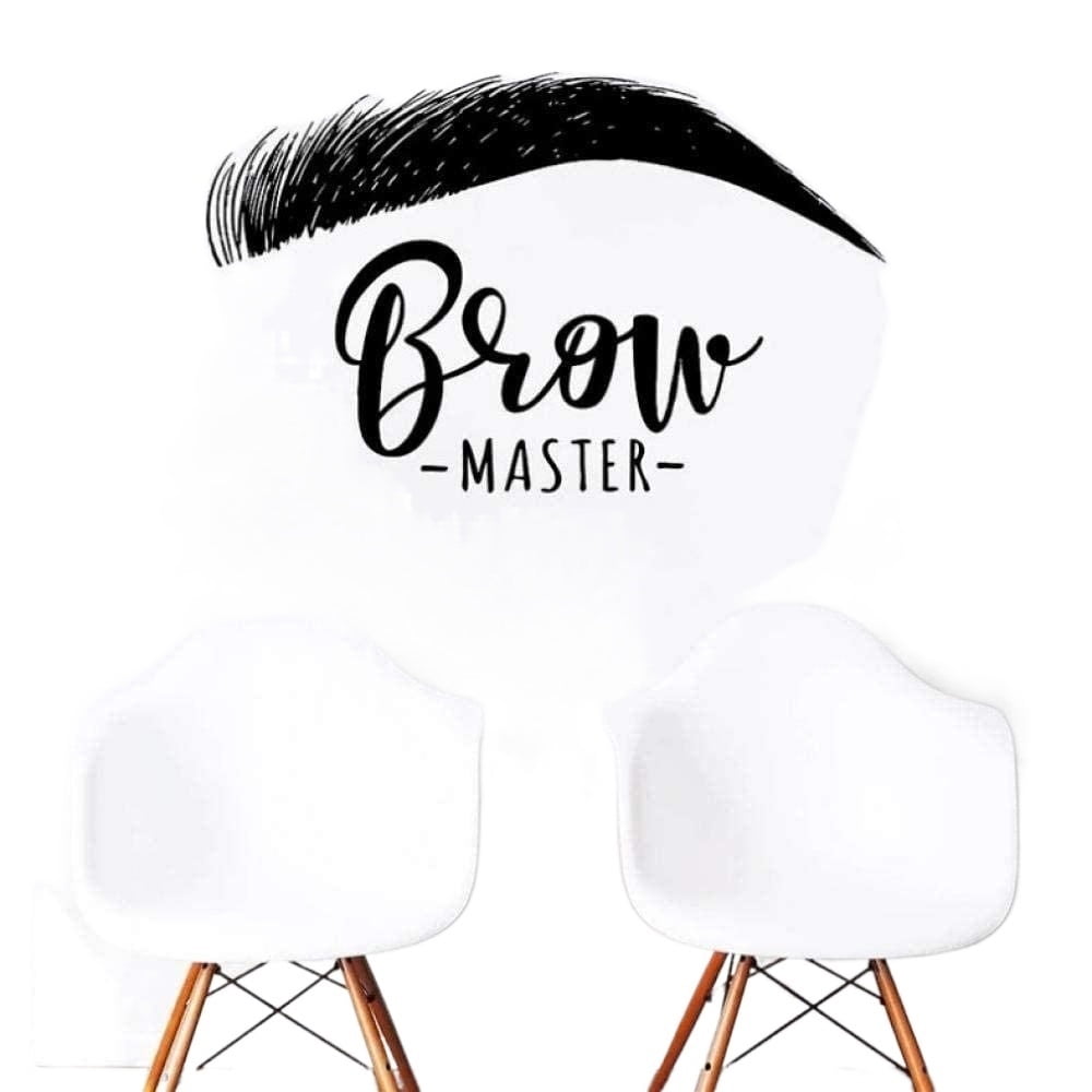 Wall Stickers Brow Art Wall Decal Eyelash Eyebrow Vinyl Sticker Decor ...