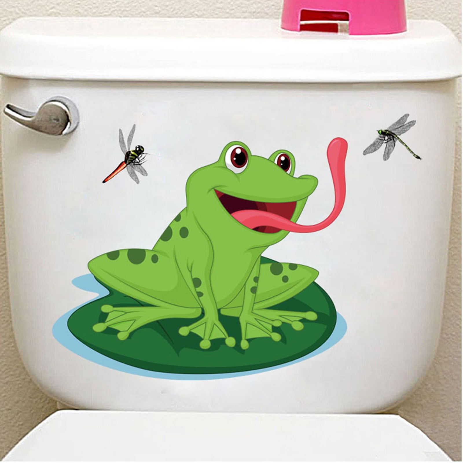 Wall Stickers Clearance！Cute Frog Toilet Sticker Toilet Toilet Logo ...