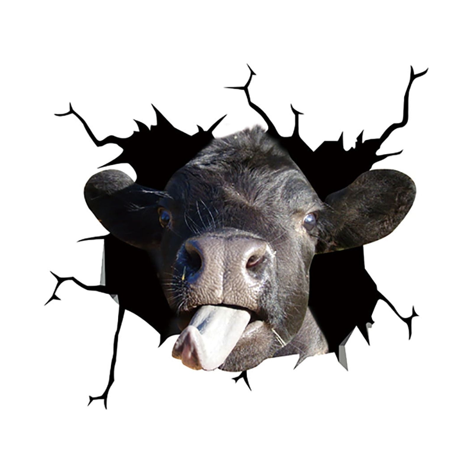 Wall Stickers Cow Crack Car Sticker Transparent Background Trucks ...