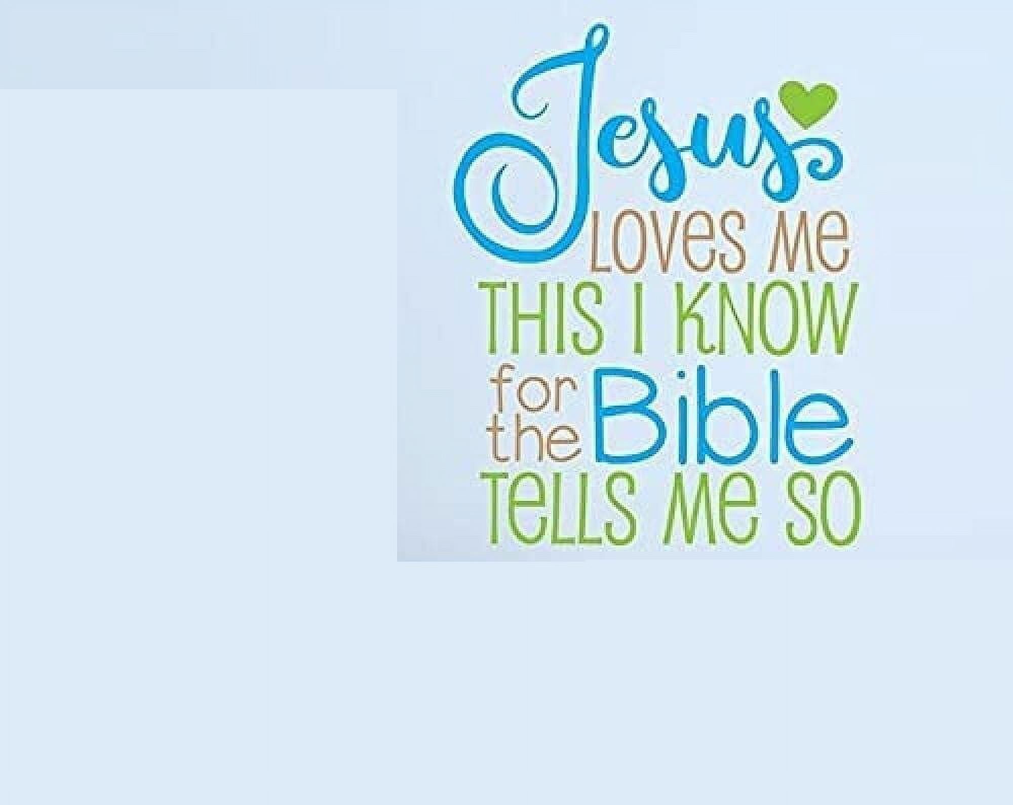 Wall Stickers Decal Home Decor Jesus Loves Me Wall Quote Large Vinyl ...