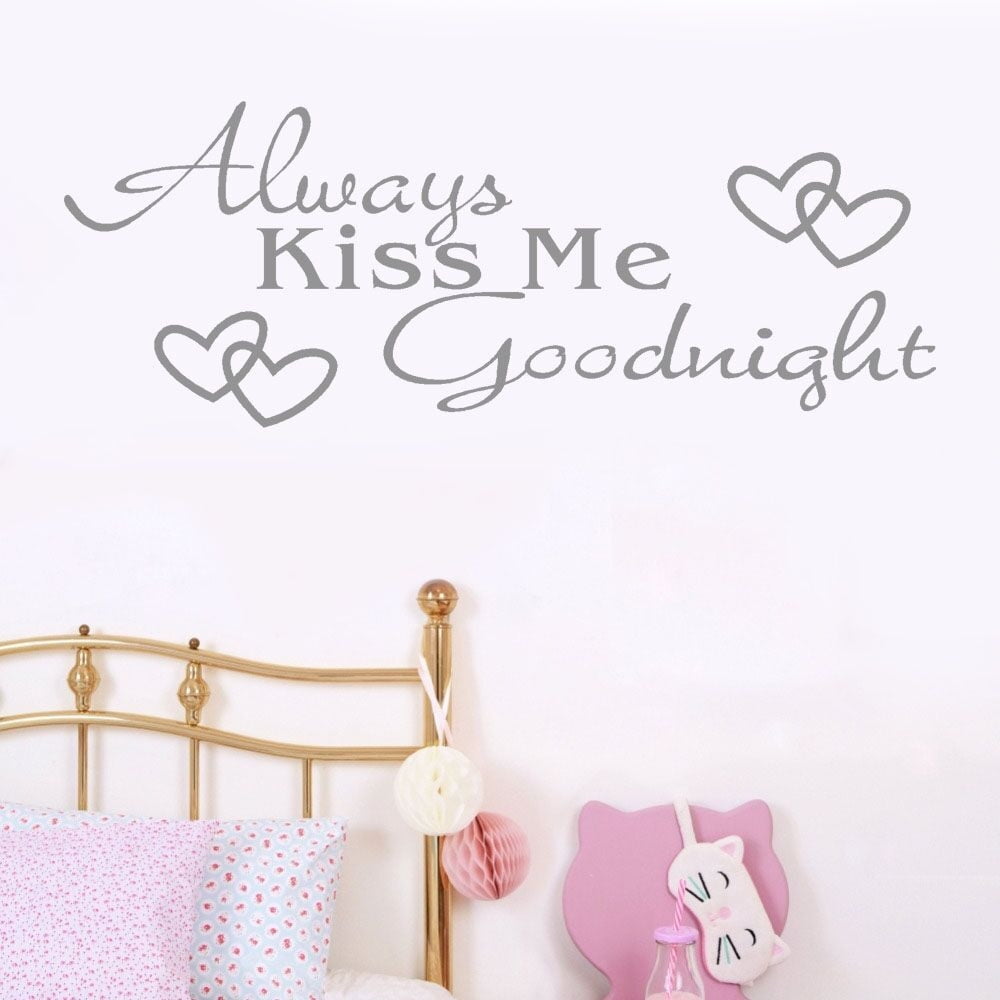 Wall Stickers Home Decora Sticker Always Kiss Me Goodnight Home Decor ...