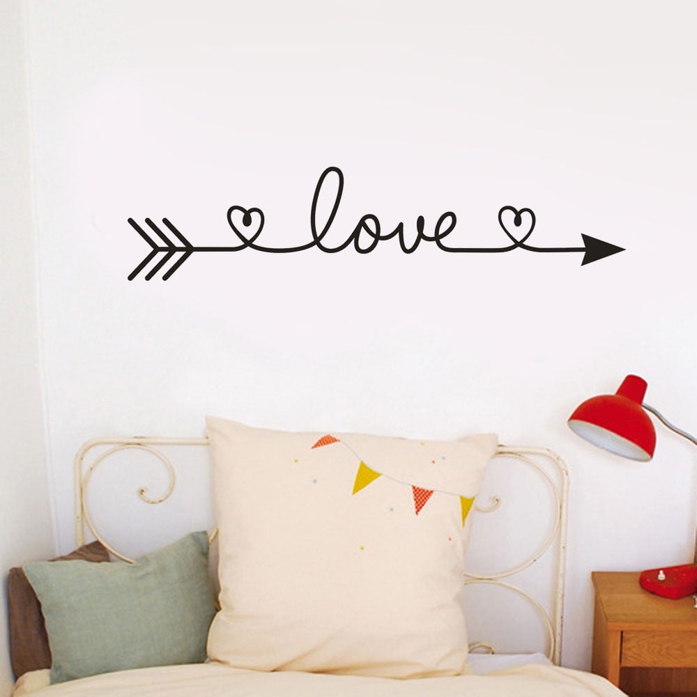 Wall Stickers Home Decora Sticker Love Arrow Removable Art Vinyl Mural ...