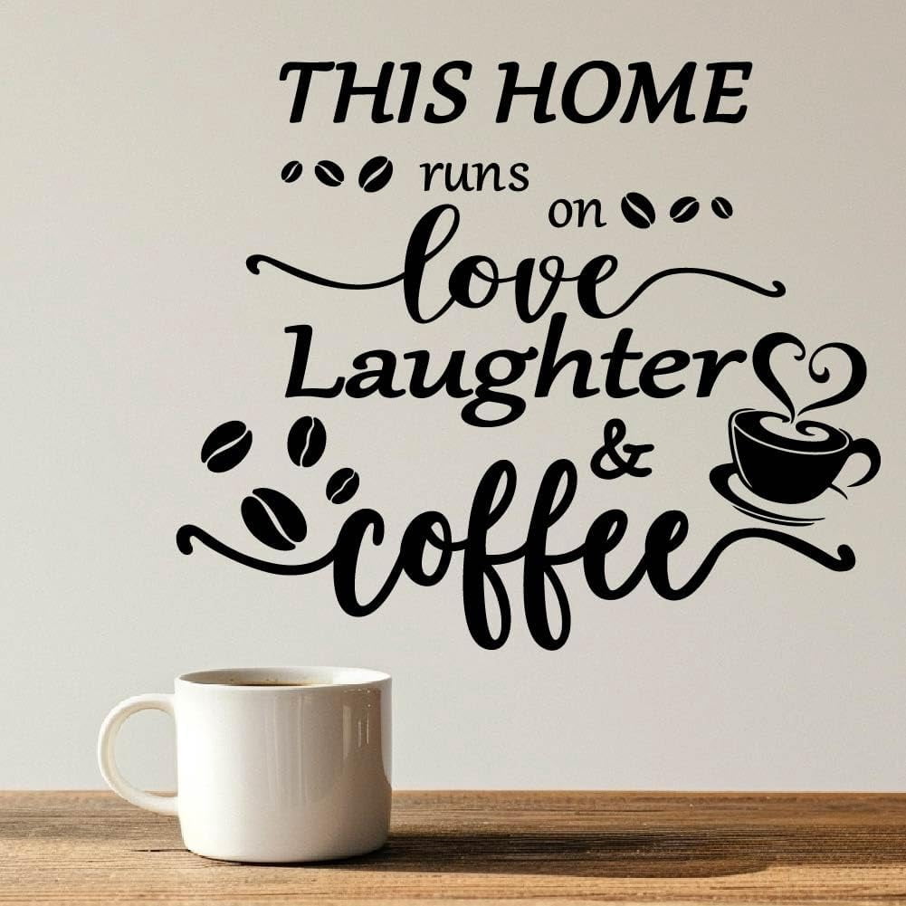 Wall Stickers This Home Runs On Wall Decals Black Words Vinyl Wall Art ...