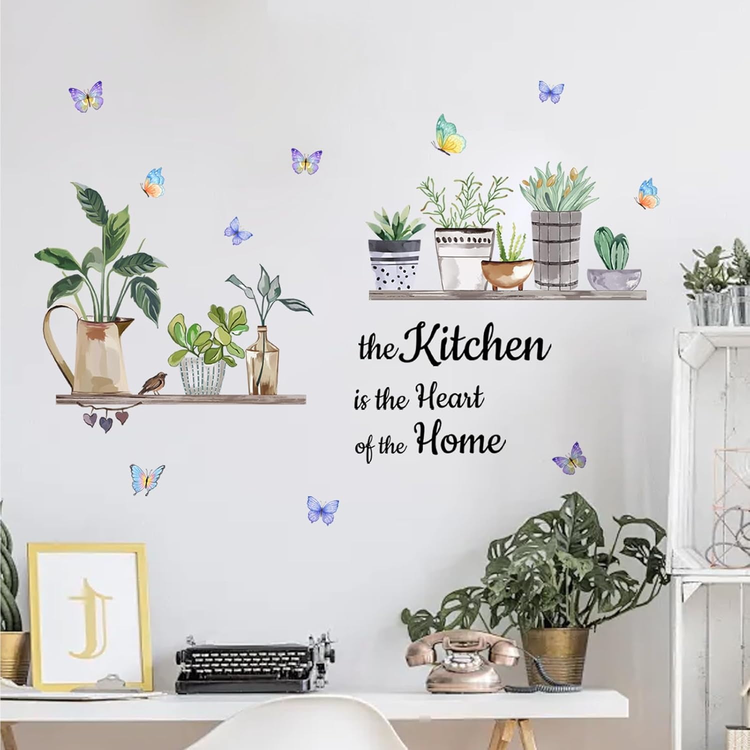 Wall Stickers Kitchen Flowers and Plants Wall Stickers The Kitchen is ...
