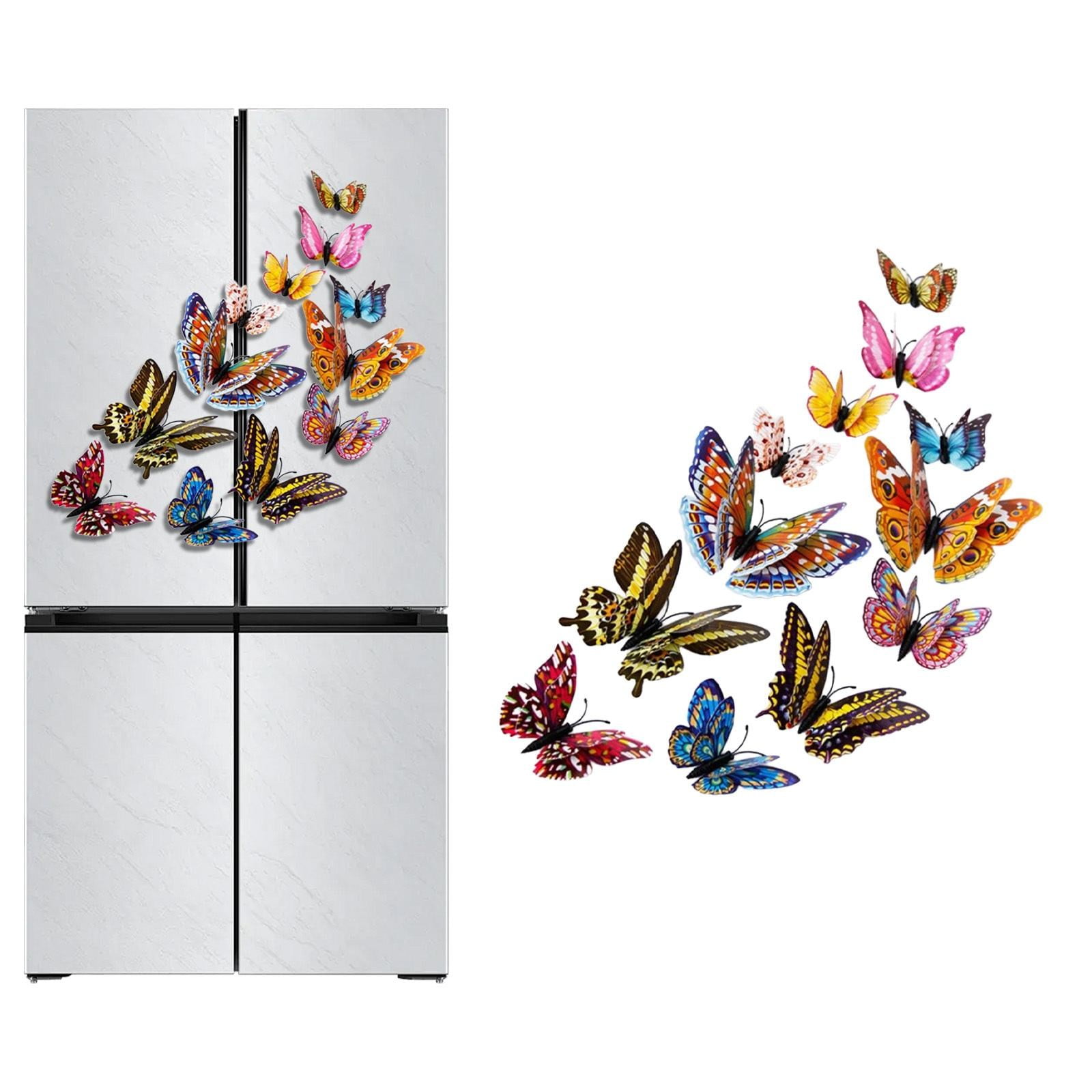 Wall Stickers,Luminous Double Layer Set Butterfly Indoor Decoration 3D ...