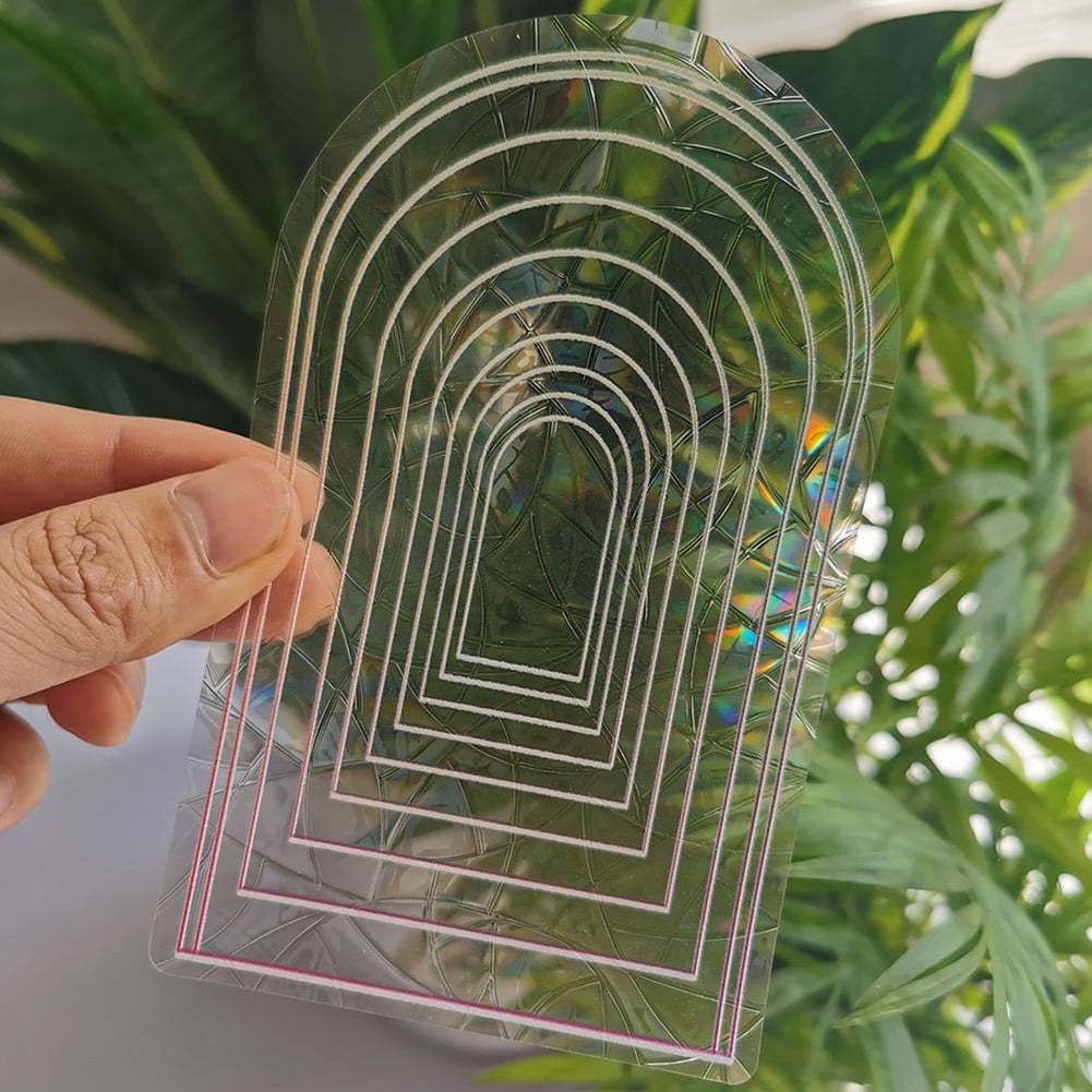 Wall Stickers Transform Your Space with PVC Sun Catcher Rainbow Glass Sticker High quality and ...