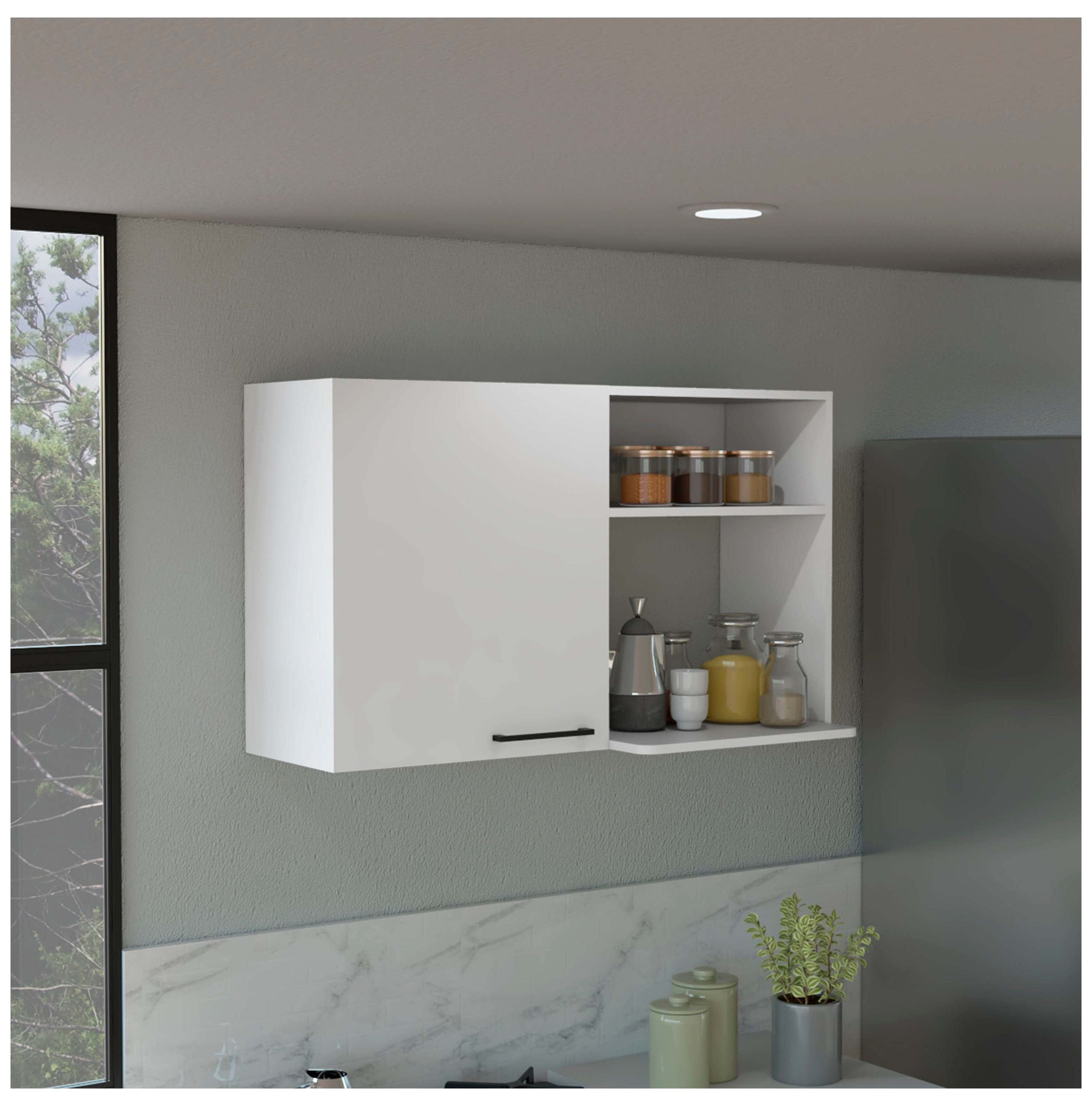 Wall Storage Cabinet - 24" High Stackable Kitchen Cabinet with Door ...