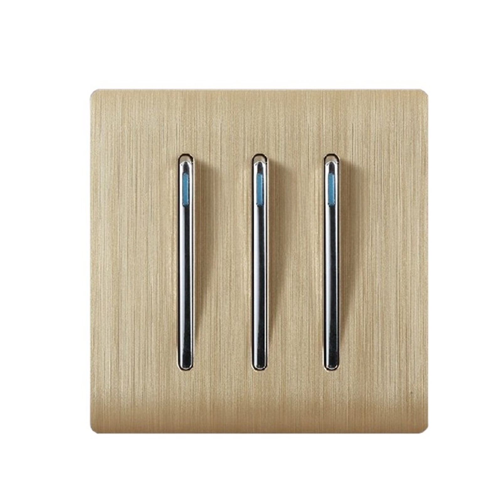 Wall Switch, 3 Gang 1 Way Light Switch, Champagne Gold Color, Special ...