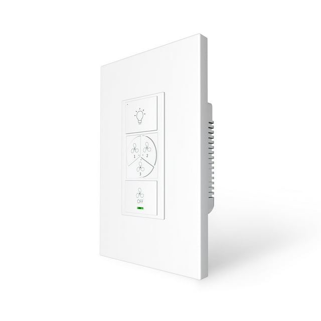Wall Switch for AC Ceiling Fan 3-Speed Smart Control and Light On or ...