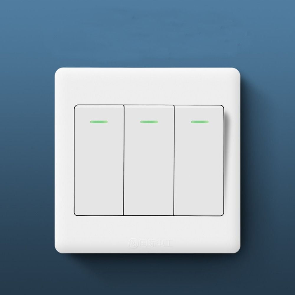 Wall Switches 1/2/3/4 Gang 1Way Button Wall Light Switch Panel On / Off ...