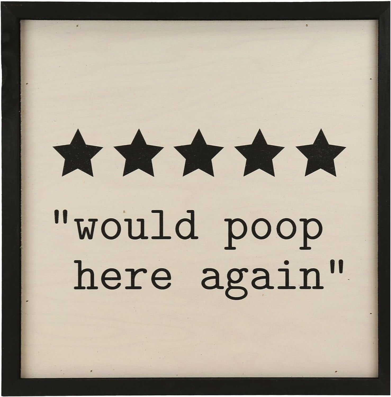 Wall Things Co. Would Poop Here Again Sign, Rustic Funny Bathroom Wall ...