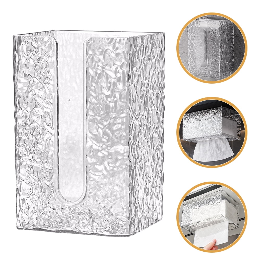 Wall Tissue Box Dryer Sheet Holder Punch-Free Wall Hand Napkin ...