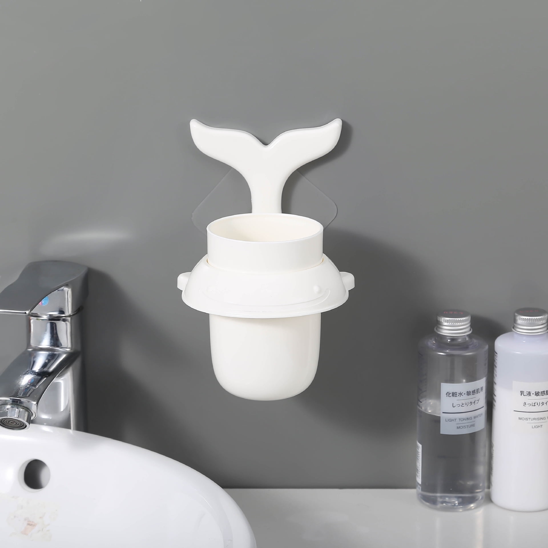 Wall Toothbrush Organizer Wall Mounted Storage Holder Bathroom Toilet ...