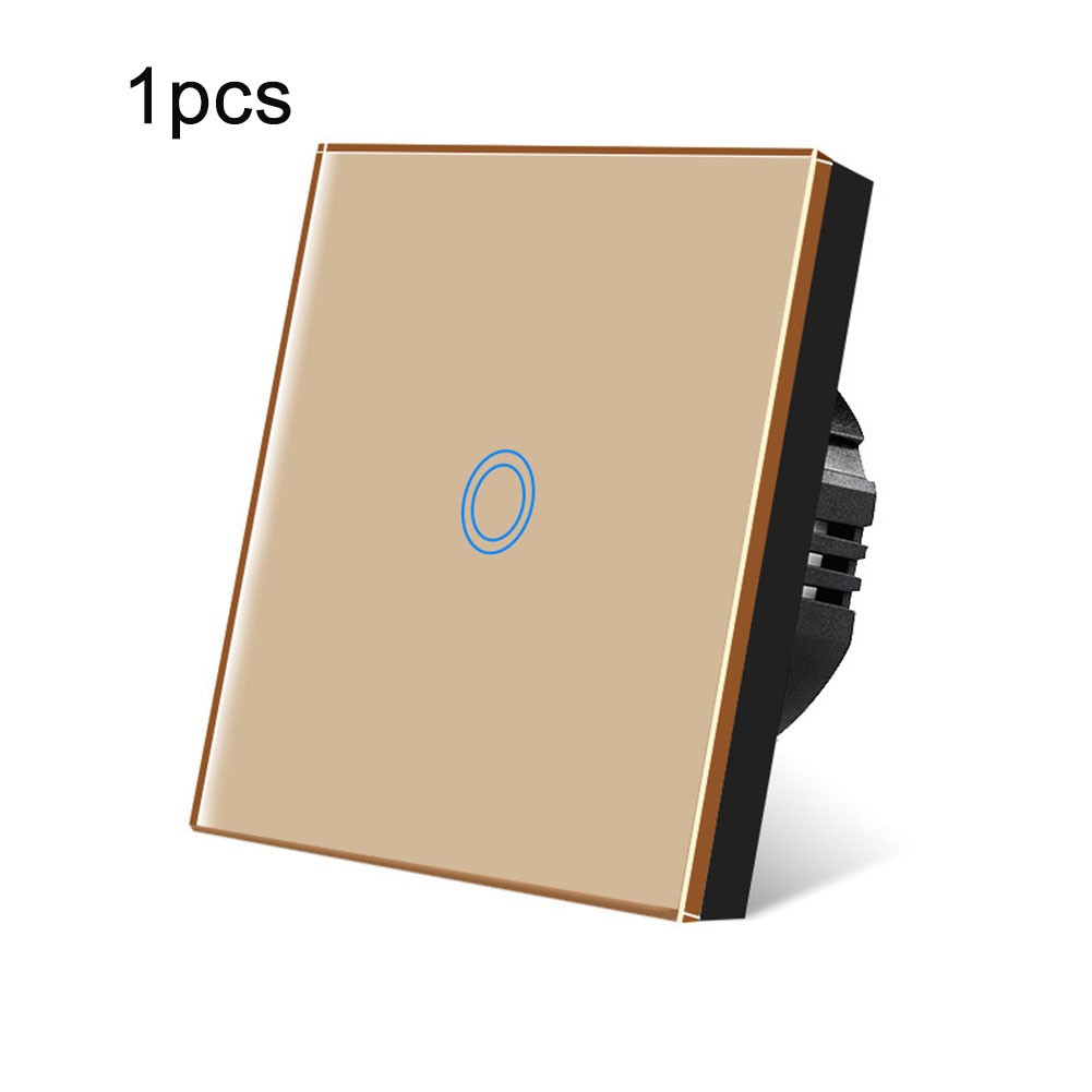 Wall Touch Switch 220V EU Crystal Glass Panel 1/2Gang 1 Way Light ...