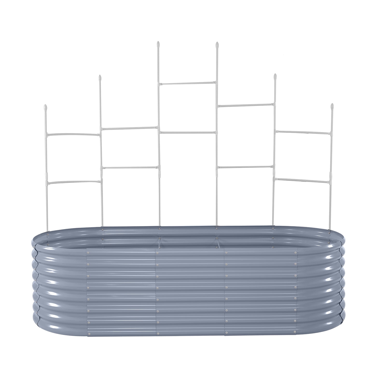 Wall Trellis+7.5x3x2ft Galvanized Raised Garden Bed - Walmart.com