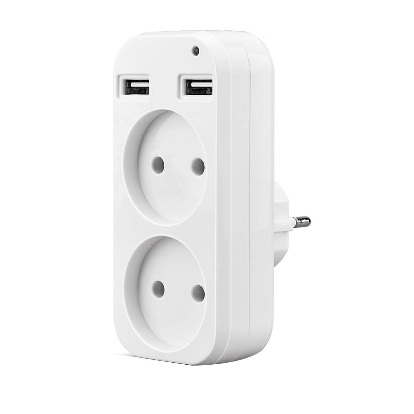 Wall USB Plug Adapter Double Socket Outlet for Phone Charge Double USB ...