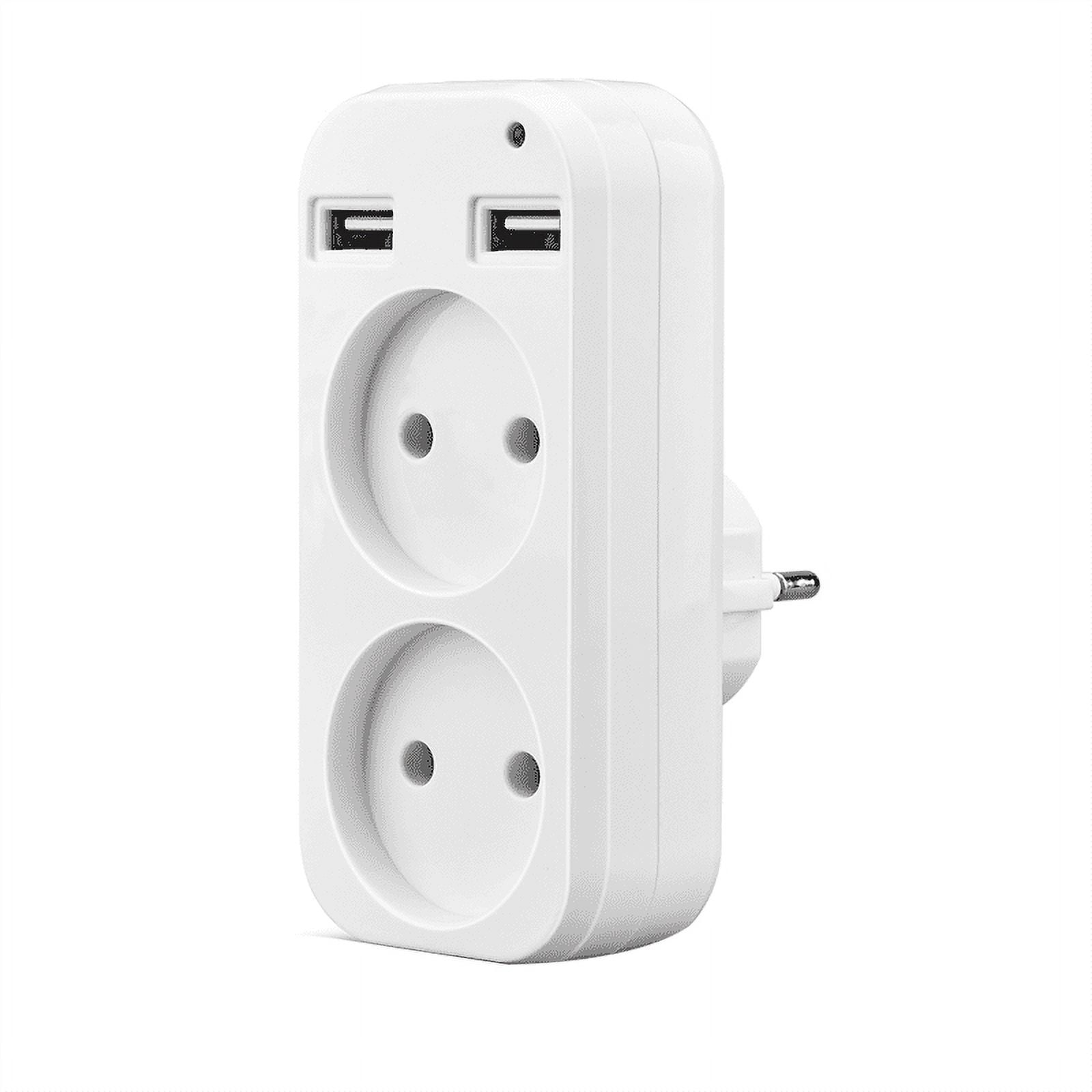 Wall USB Plug Adapter Double Socket Outlet for Phone Charge Port 5V 2A ...