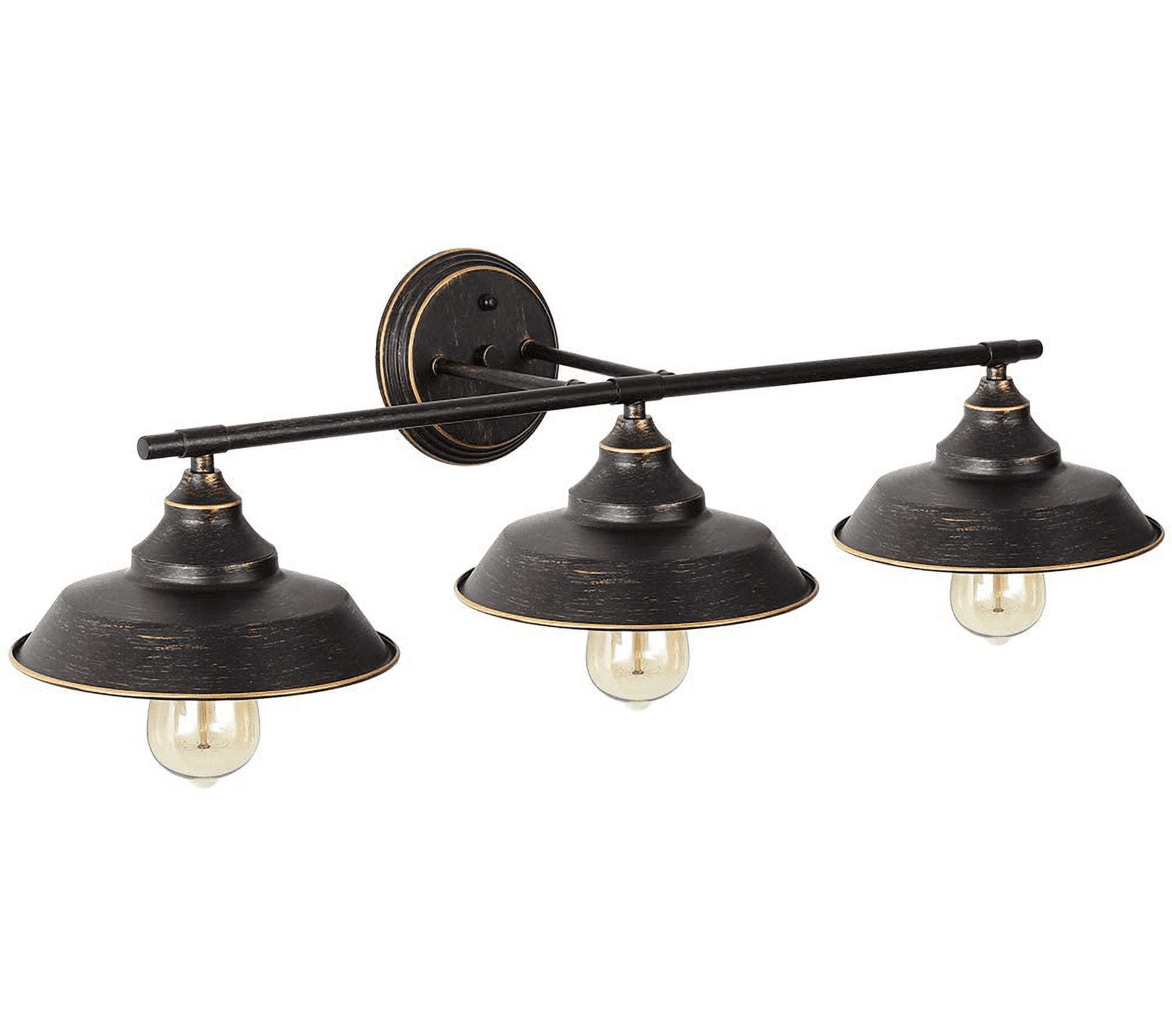 Wall Vanity Sconce, Farmhouse Bathroom Lighting 3 Lights, Bronze Wall ...
