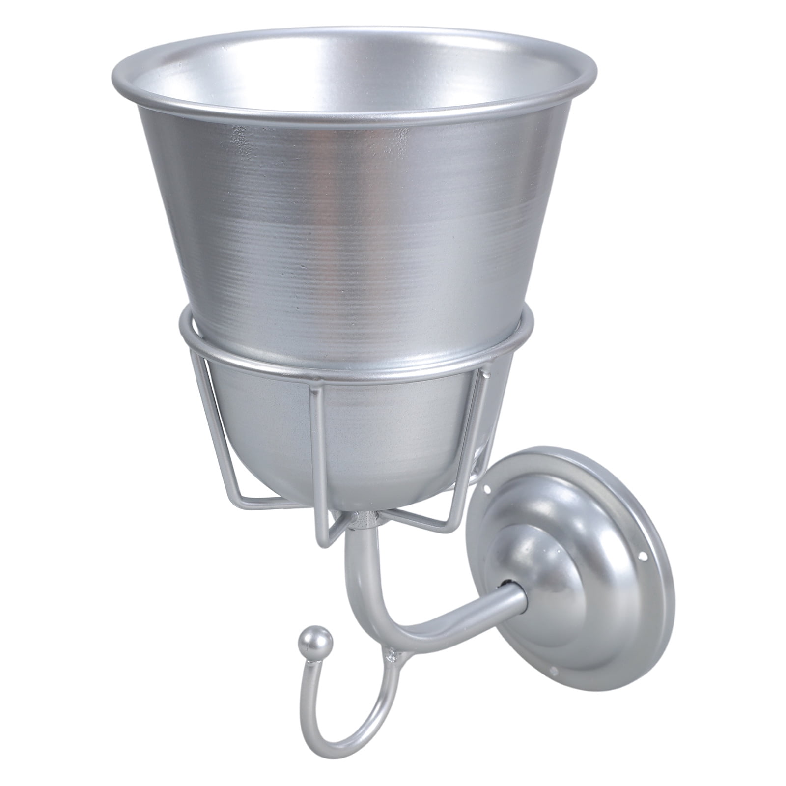 Wall Vessel with Vintage Metal Finish Wall Mounted Container Vase ...