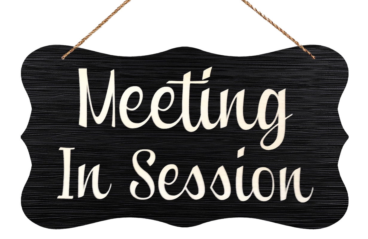 Wall Wooden Decor Meeting In Session Wood Business Do Not Disturb Sign ...