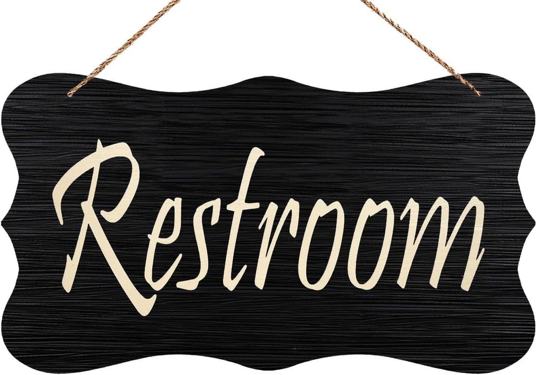Wall Wooden Decor Restroom Wood Bathroom Sign Decor Sign, Funny Home ...