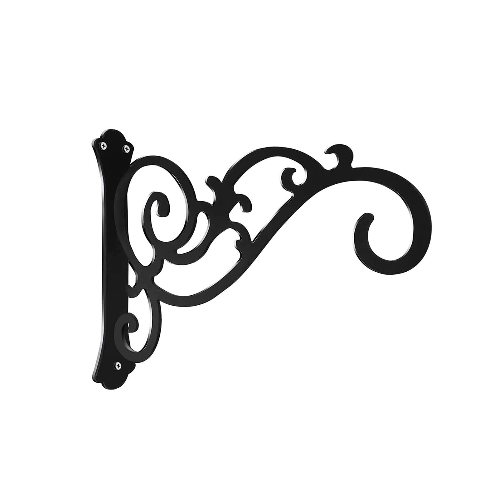 Wall Wrought Iron Hook Bracket Hook Utility Hooks Heavy Duty Metal ...
