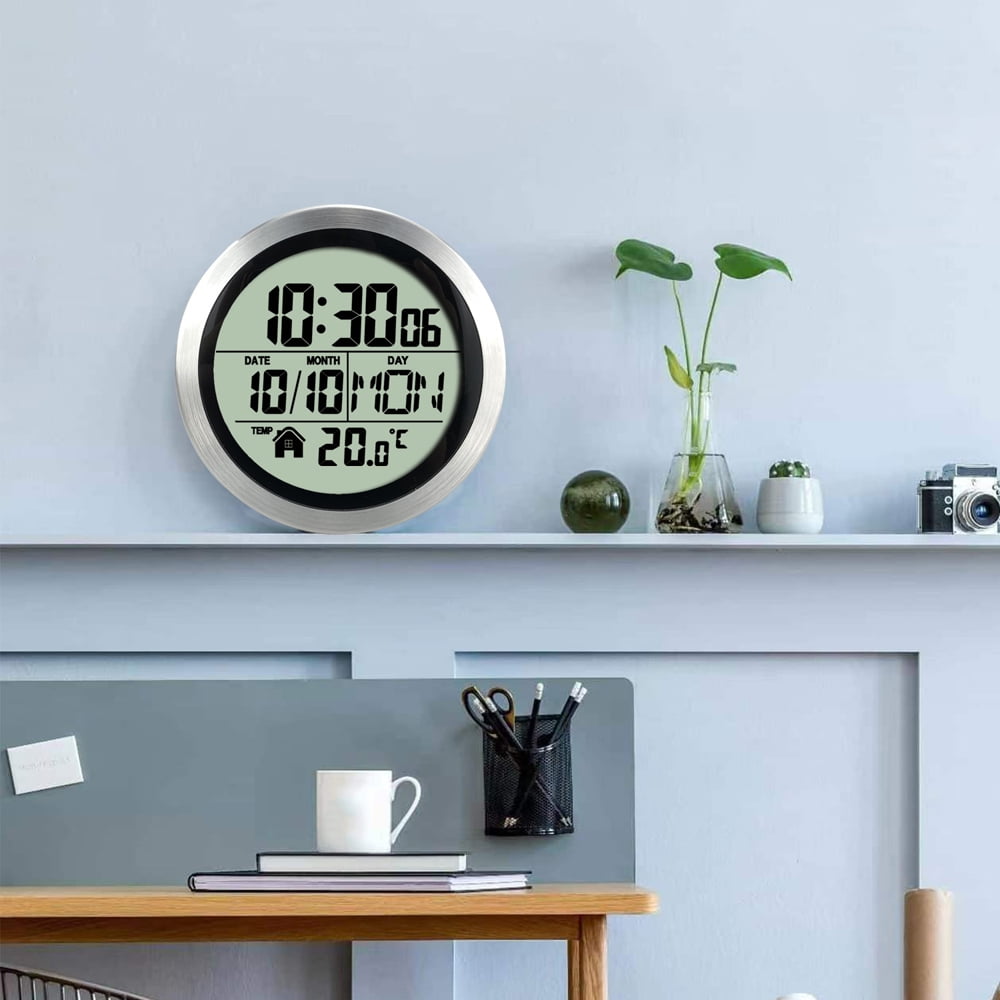 Wall clock,Clock Clock Display Clock Temperature Lcd Display Clock ...