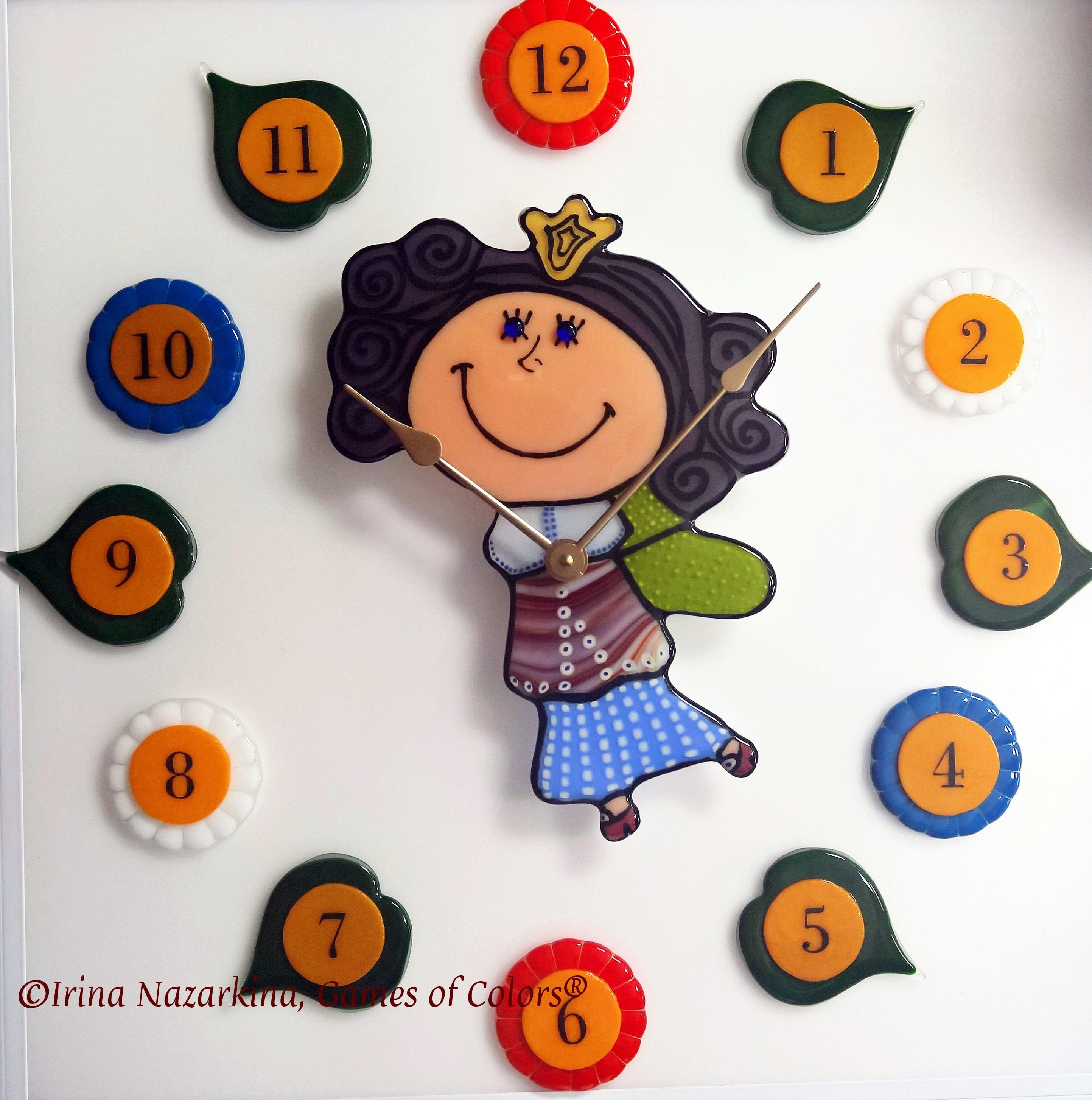 Wall clock for kids room "Time Fairy" - Walmart.com