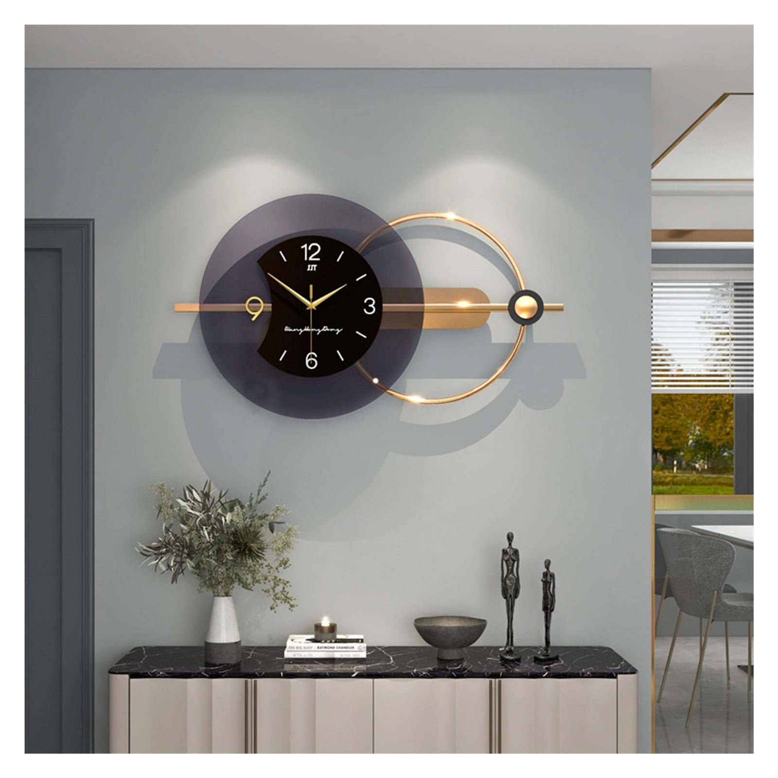 Wall clock, modern wall clock, large silent wall hanging clocks, new ...