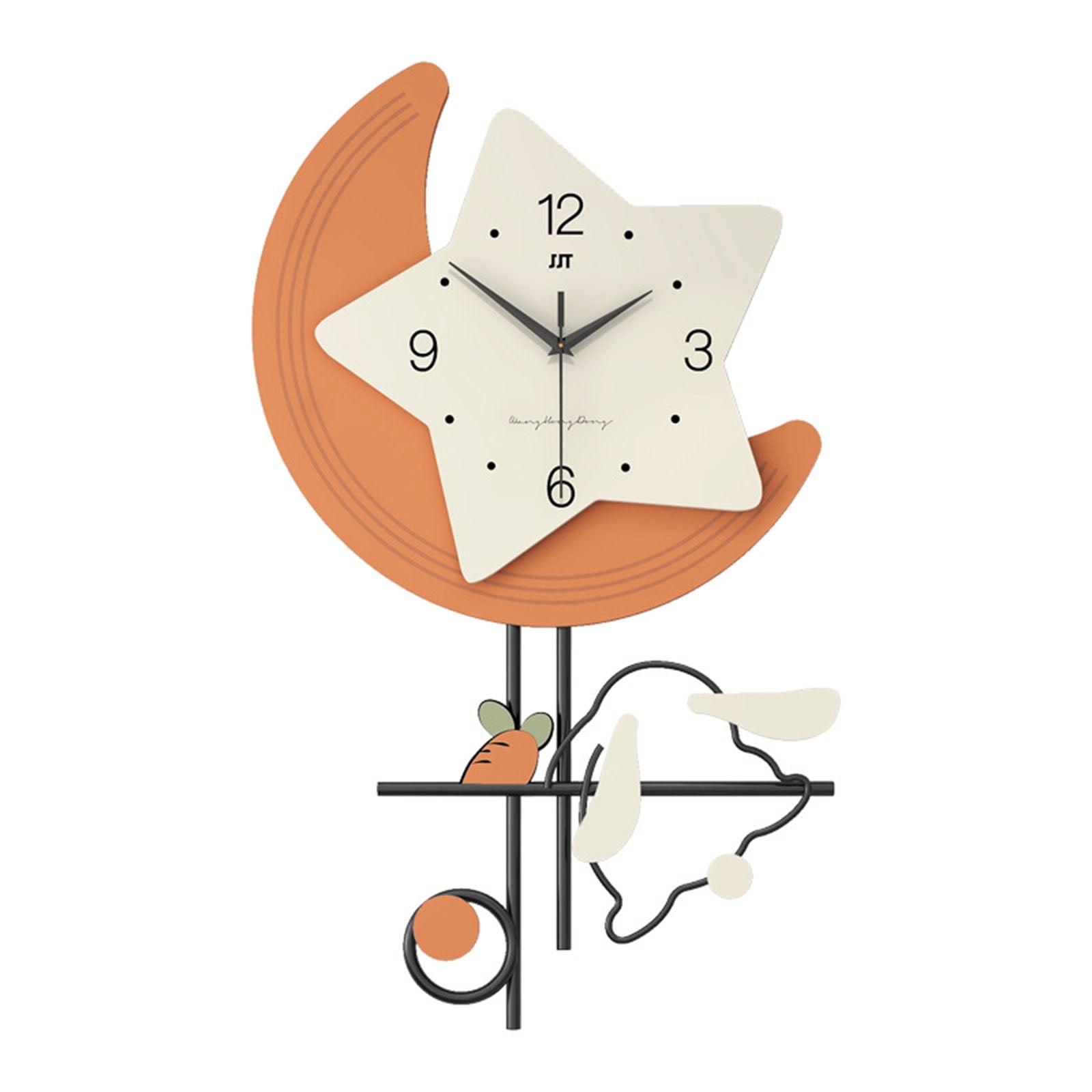 Wall clock, silent clocks with pendulum, metal frame wall clock, wall ...