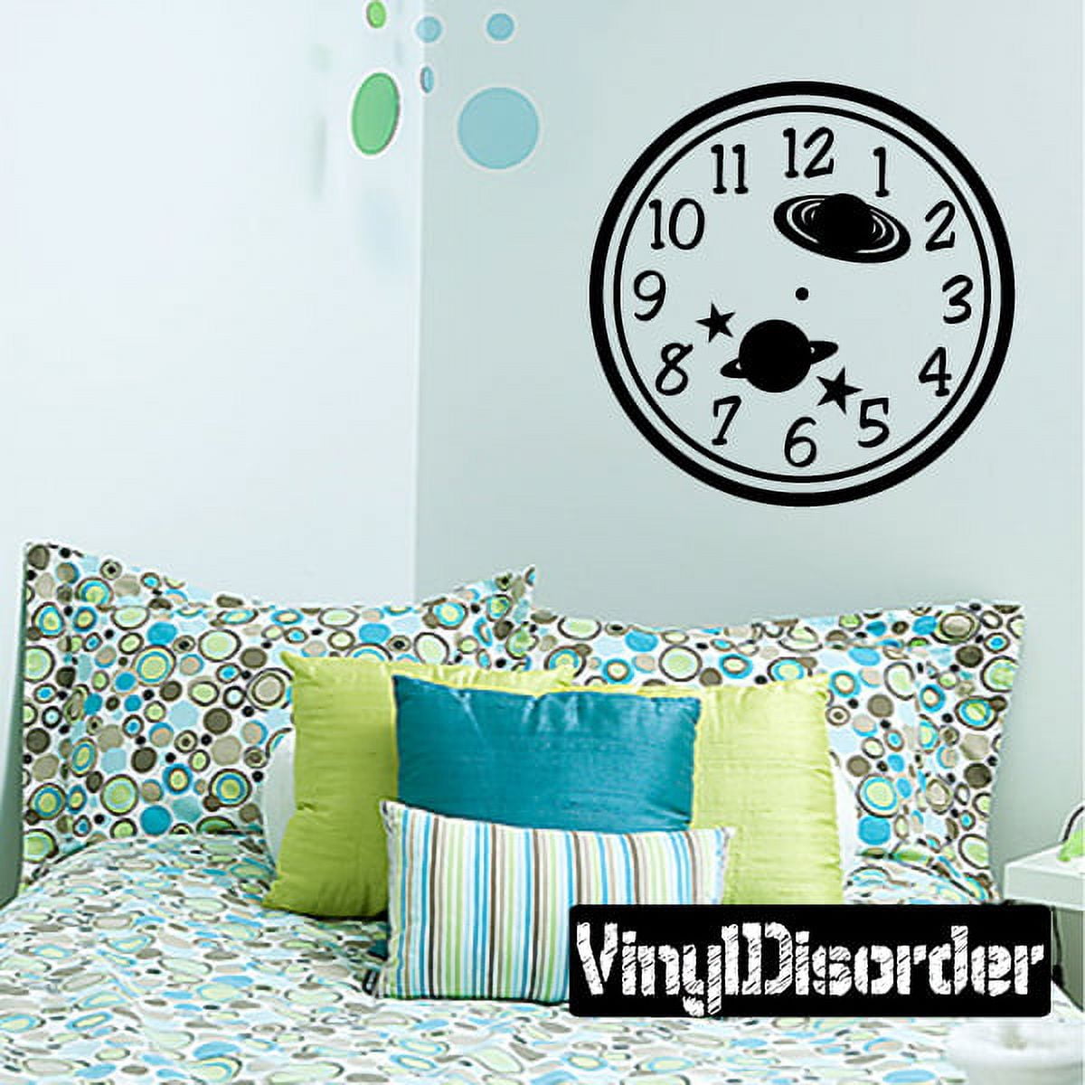 Wall clocks planets stars simple numbers Jupiter Saturn Clock Faces ...