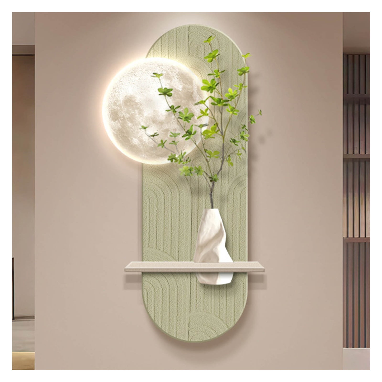 Wall decoration, with light decorative painting, 3D wall art, living ...